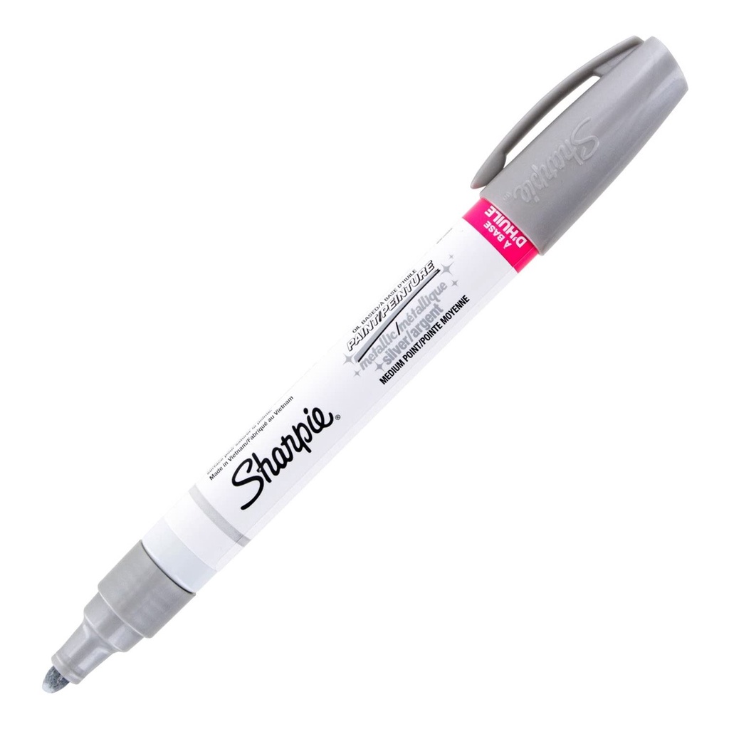 CANETA SHARPIE PAINT OIL BASED MEDIUM PRATA | Shopee Brasil