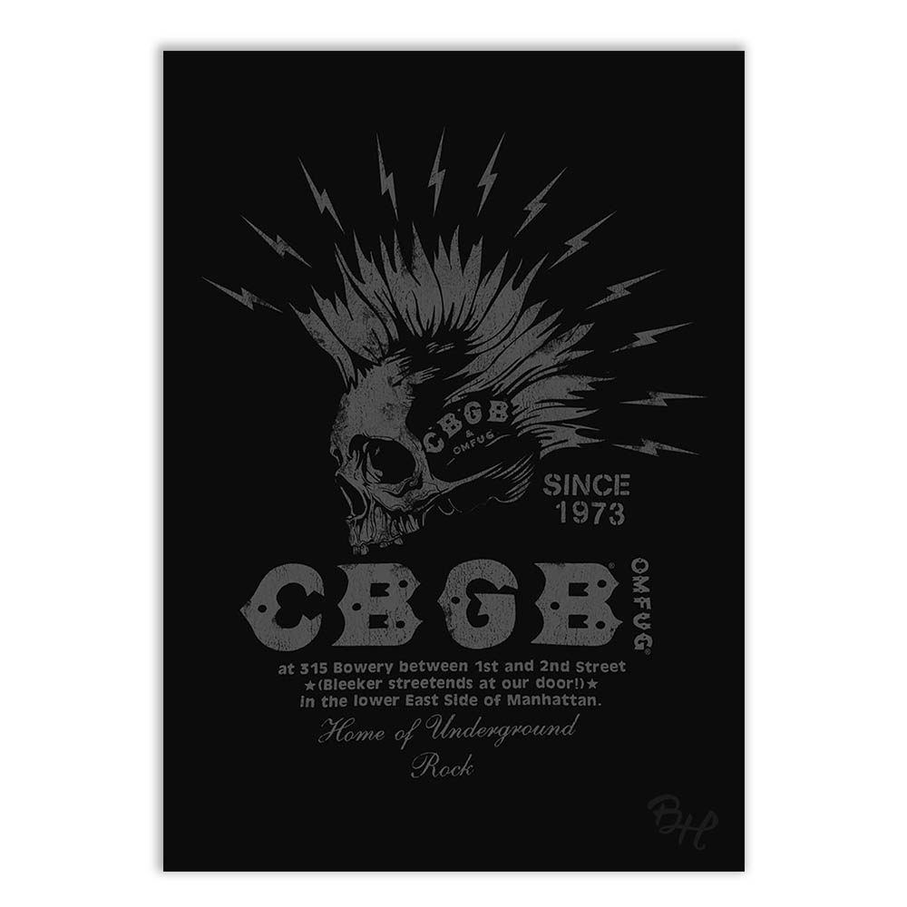 Placa Decorativa Cbgb Omfug Poster Punk Rock Moldura Decoração Poster ...