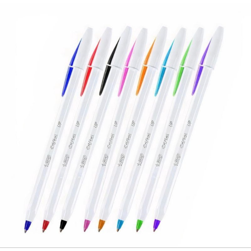 Kit de Caneta Esferográfica Bic Cristal Up 8 Cores Ponta Média de 1,2mm ...