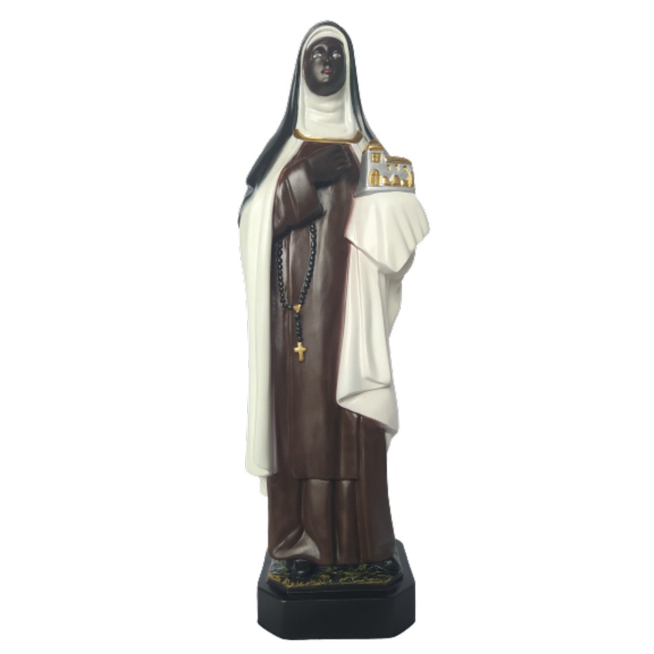 Imagem De Santa Efigenia 30 Cm Estatua Santa Ifigênia colorida | Shopee ...