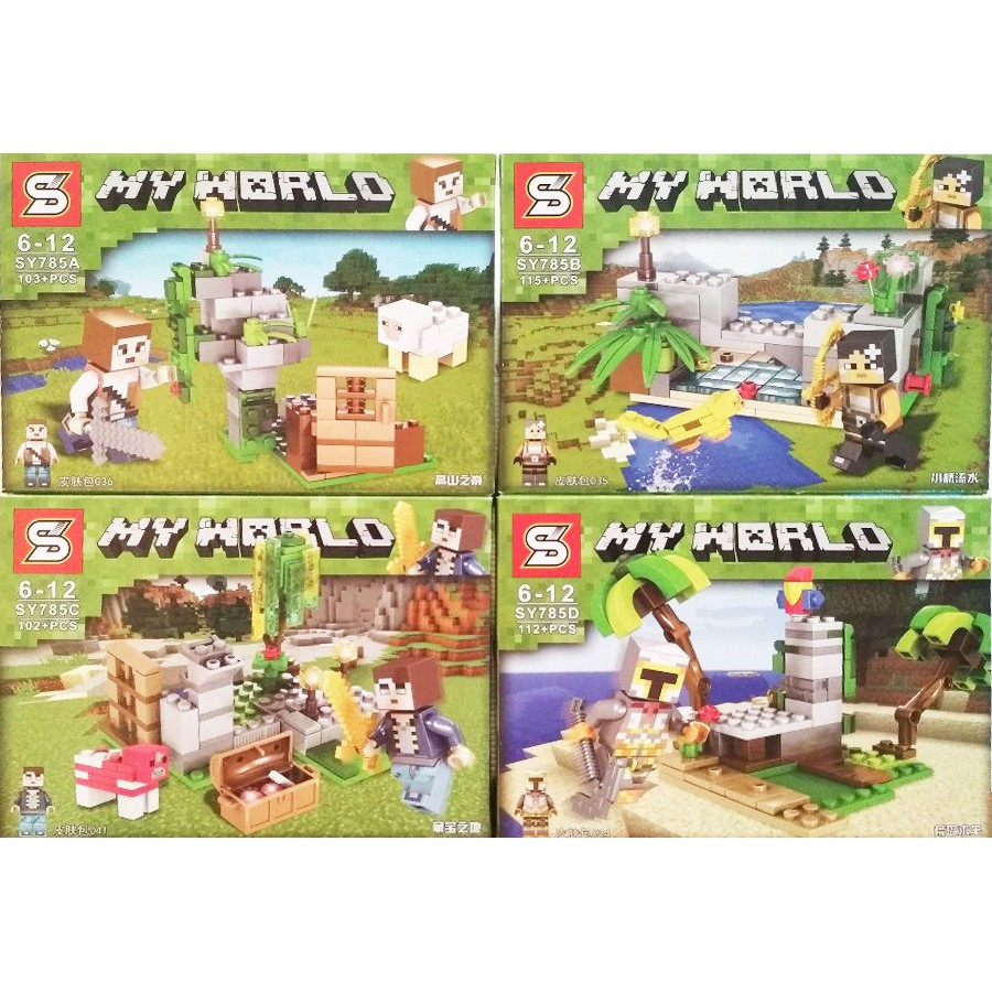 Minecraft lego Kids Brinquedos 4 Em 1 sy785 | Shopee Brasil