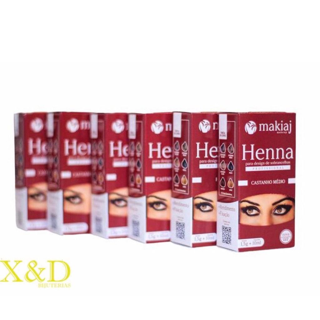 MAKIAJ HENNA PARA SOBRANCELHAS A MELHOR DO MERCADO 1,5g+10 ml | Shopee ...