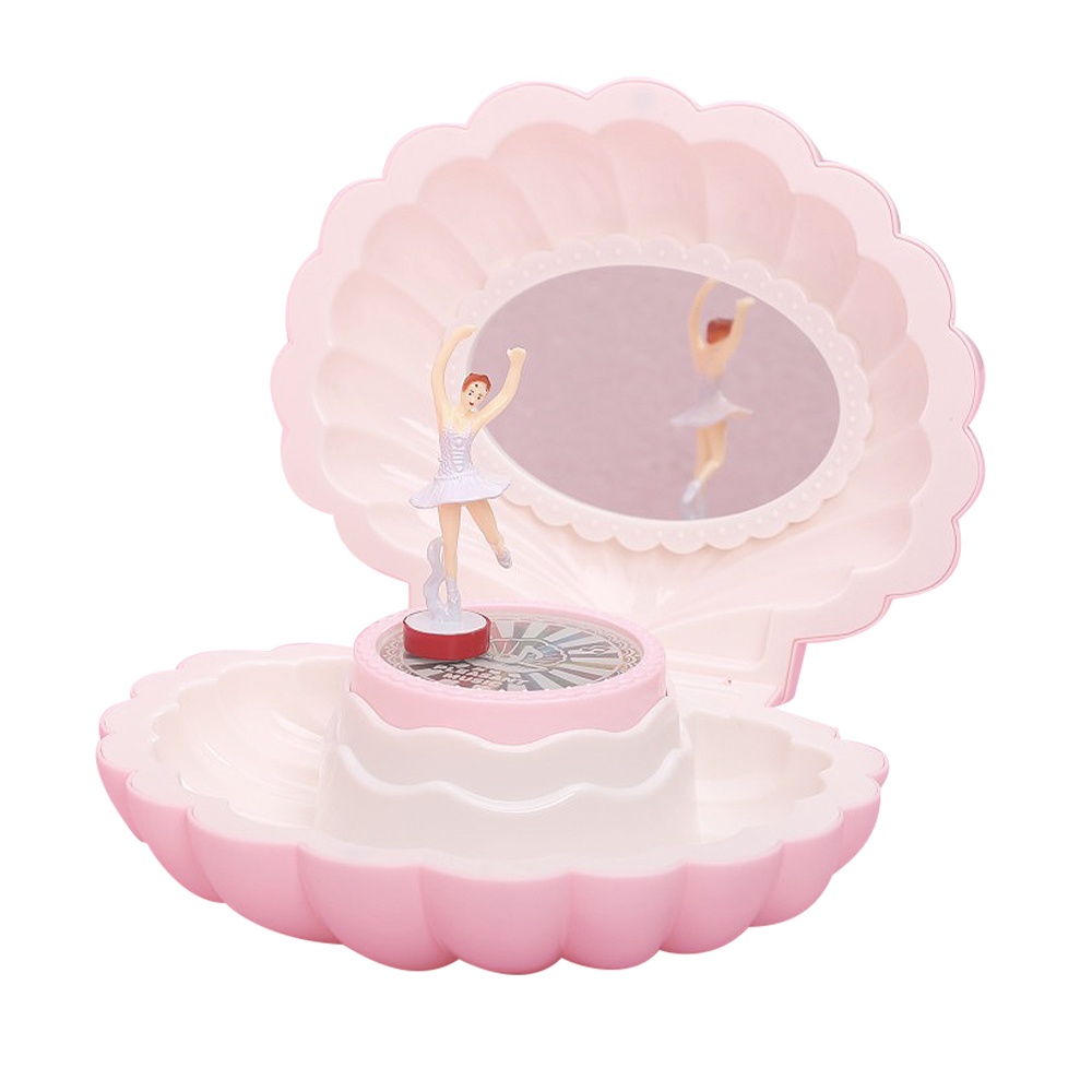 2024 Shell Music Box Dancing Girl With Light Beautiful Mirror Jewelry ...