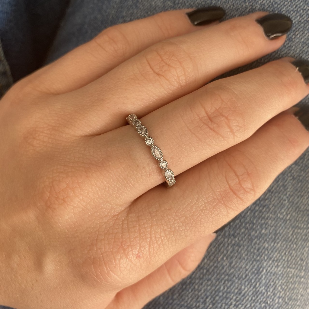 Anel Flora Prata | Shopee Brasil