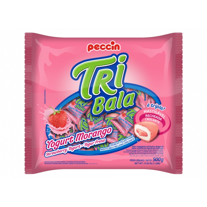 Bala Recheada Tri Bala Pacote 500g Peccin - Atacado | Shopee Brasil