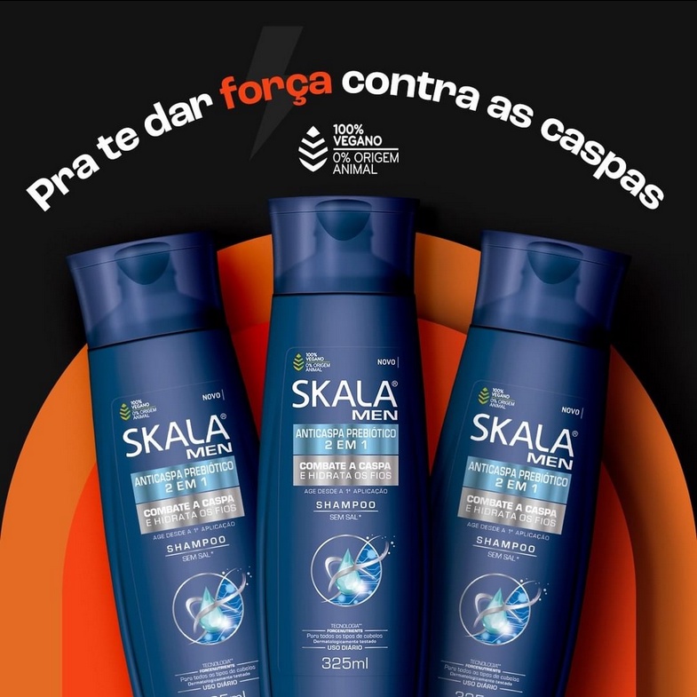 Shampoo Skala Men Anticaspa 2 em 1 - 325ml | Shopee Brasil