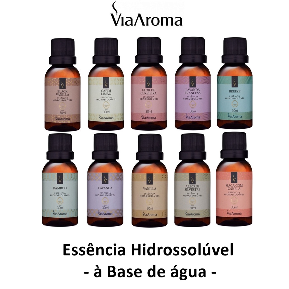 Essência 30ml A base de água Via Aroma - Hidrossoluvel - para Difusor ...