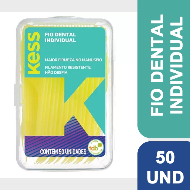 Kits Fio Dental Kess Individual Pote Com 50 Unidades cada | Shopee Brasil