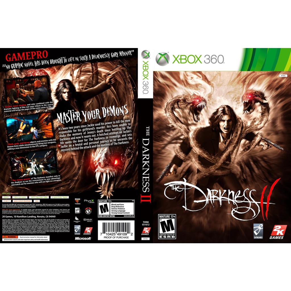 The Darkness 2 P/ XBOX360 (LTU/LT/JTAG/RGH) | Shopee Brasil