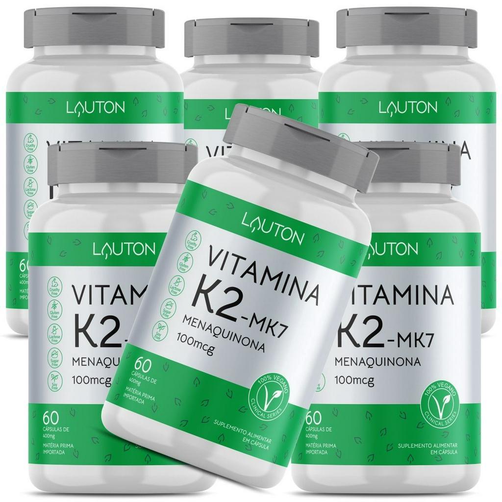 Vitamina K2 Mk7 Menaquinona 100mcg 60 Caps Vegan - Kit 6 | Shopee Brasil