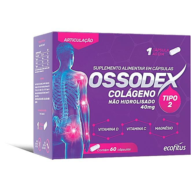 Colágeno Tipo 2 - Ossodex 40 Mg (não Hidrolisado) 60 Caps | Shopee Brasil