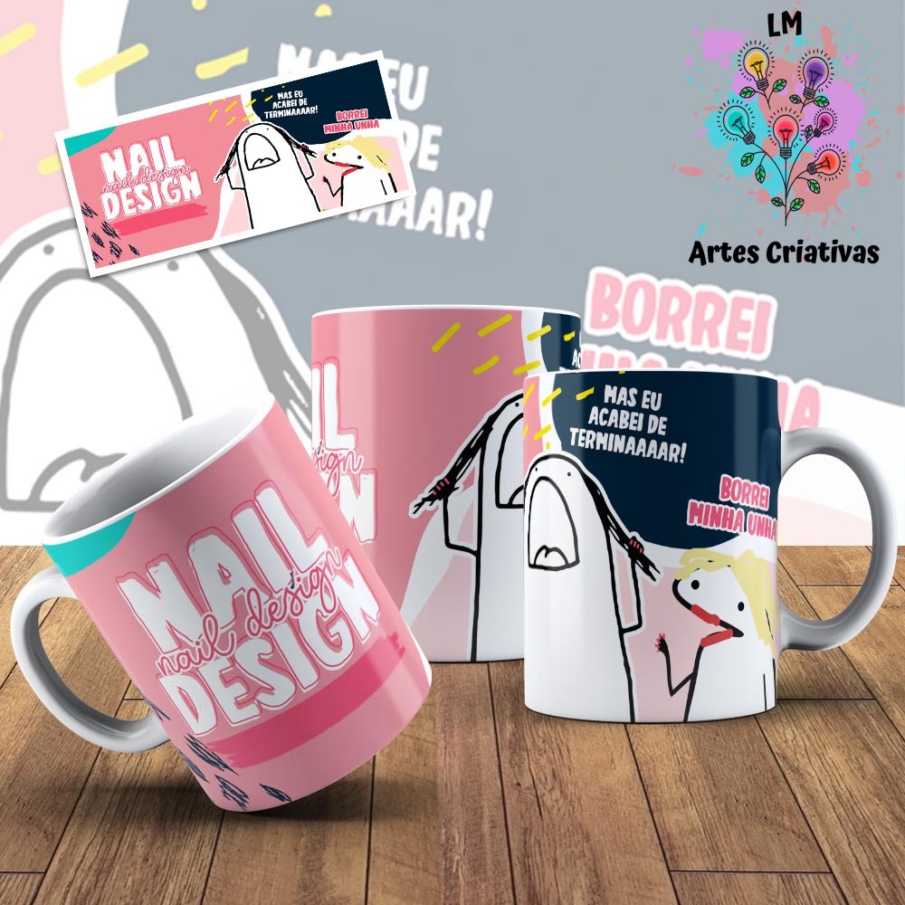 Caneca Flork Nail Design | Shopee Brasil