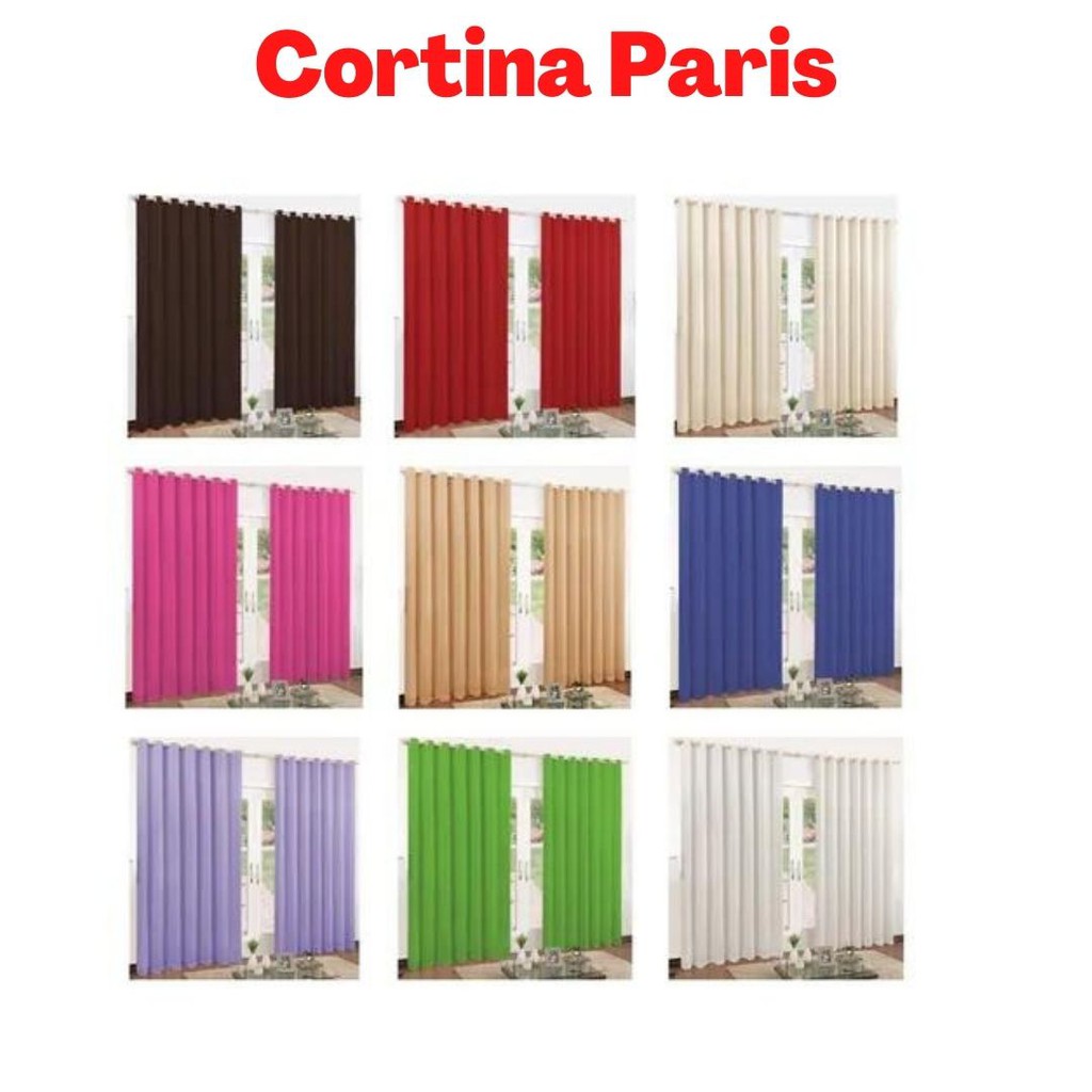 Cortina Paris 2,80 X 1,80 Metros Para Quarto E Sala | Shopee Brasil