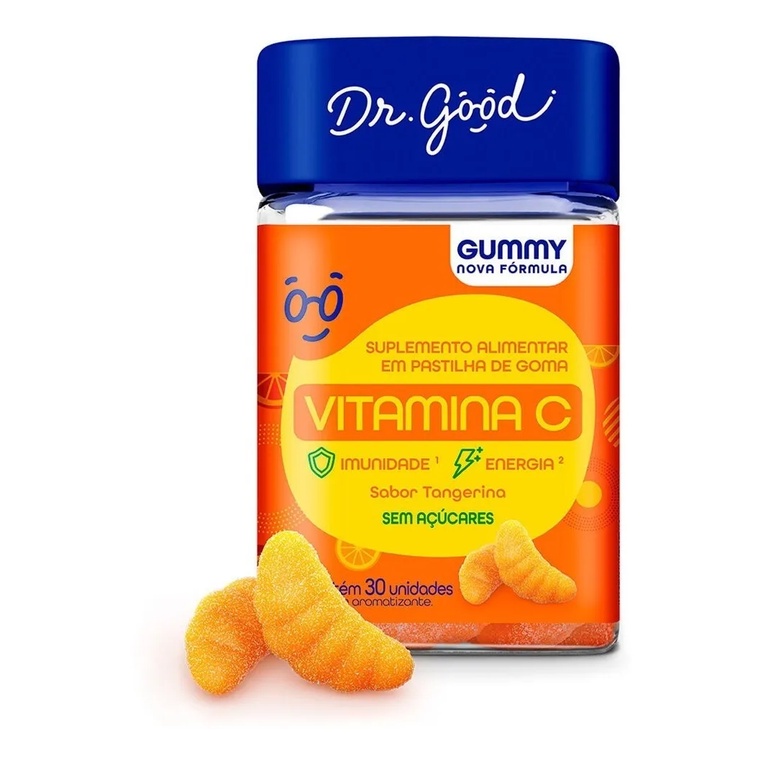 Vitamina C Em Gomas Sabor Tangerina - Fini Dr Good | Shopee Brasil