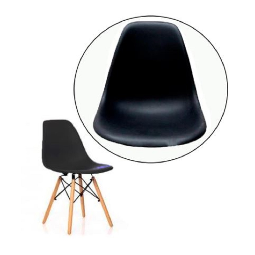 Assento para Cadeira Eames Preto | Shopee Brasil