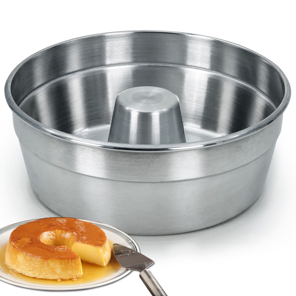 Forma de Bolo e Pudim 20 cm 1,5 L Media com Furo Alumínio Continental ...