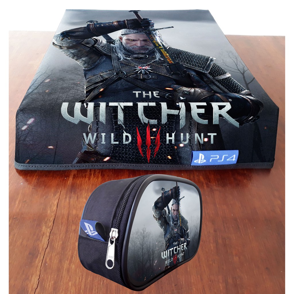 Kit Capa PS4 + 1 Case de controle The Witcher 3 protetora Anti Poeira ...