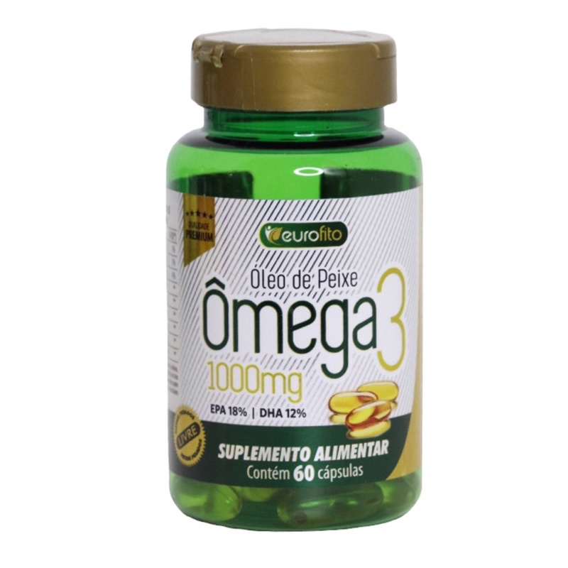 Omega 3 1000 Mg - 60 cápsulas soft gel - Eurofito | Shopee Brasil