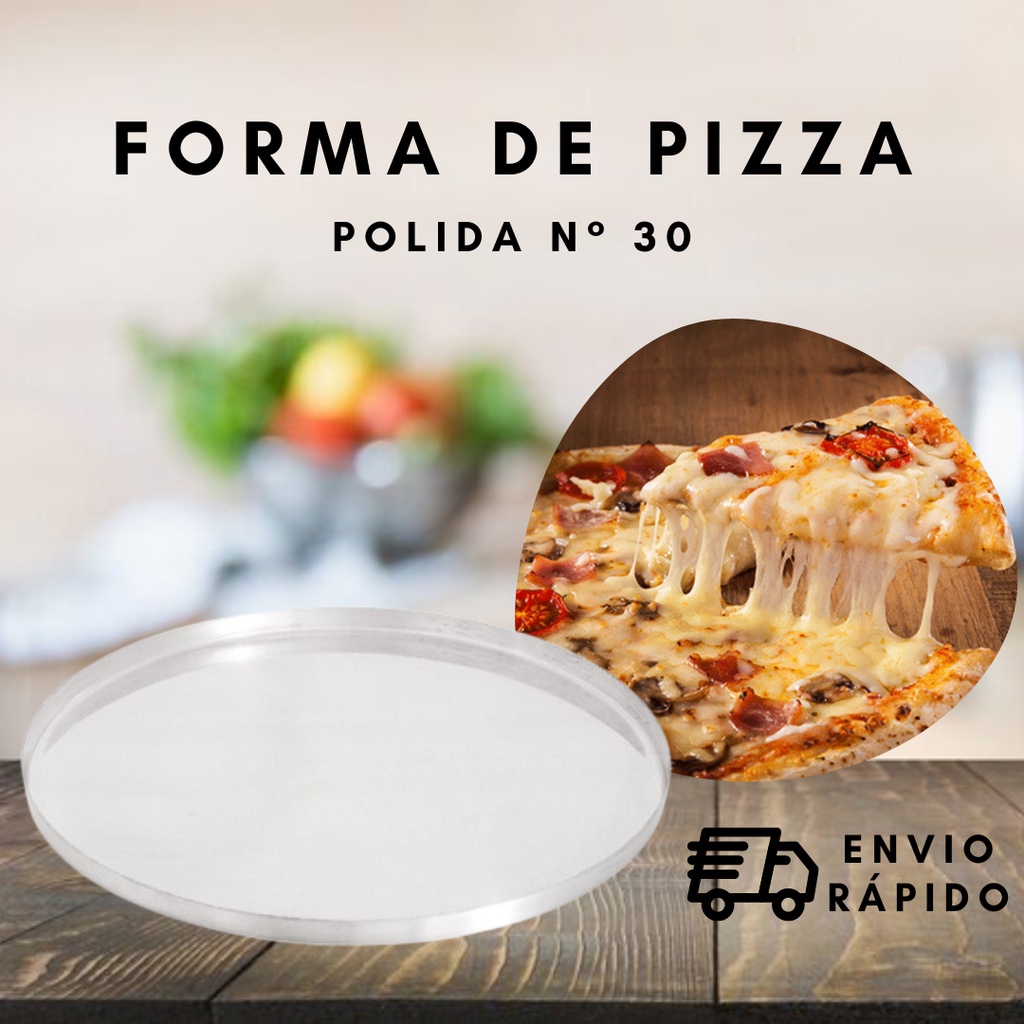 Forma de pizza redonda 30cm em alumínio - Assadeira para pizza | Shopee ...