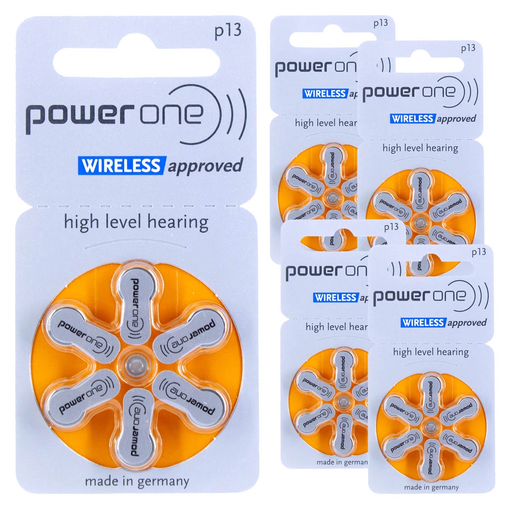 Pilha Auditiva 13 Power One Bateria Pr48 kit 30 unidades | Shopee Brasil