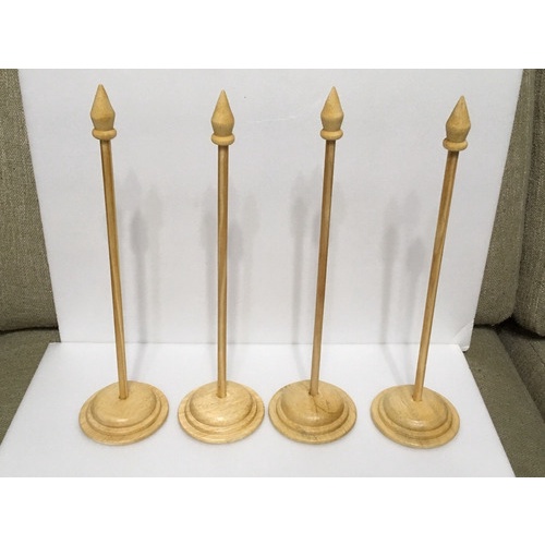 Kit Com 5 Mastro Para Bandeira De Mesa De Madeira 30 Cm | Shopee Brasil