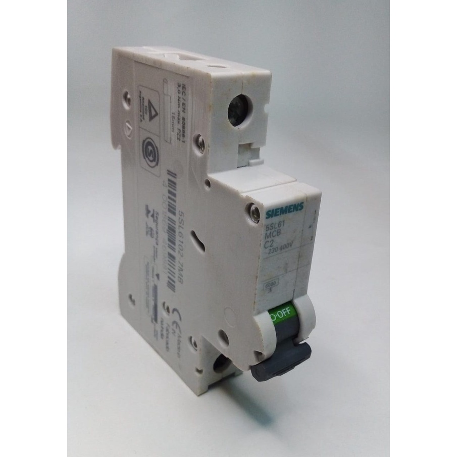 MINIDISJUNTOR MONOPOLAR 2A CURVA C 5SL6102-7 - SIEMENS | Shopee Brasil