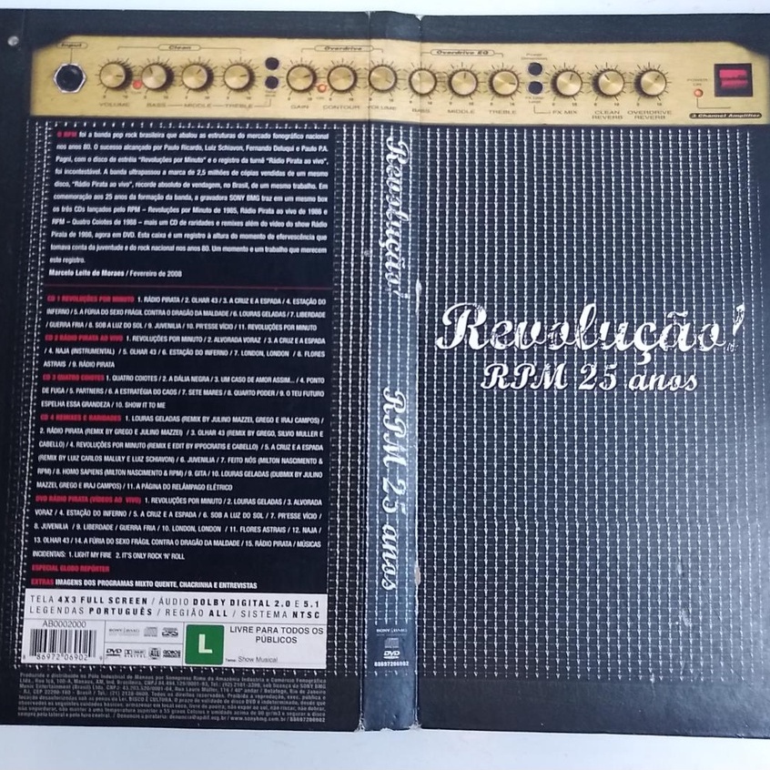 CD RPM (2008) REVOLUÇÃO! RPM 25 ANOS - BOX COM 04 CDS e 01 DVD - PAULO ...
