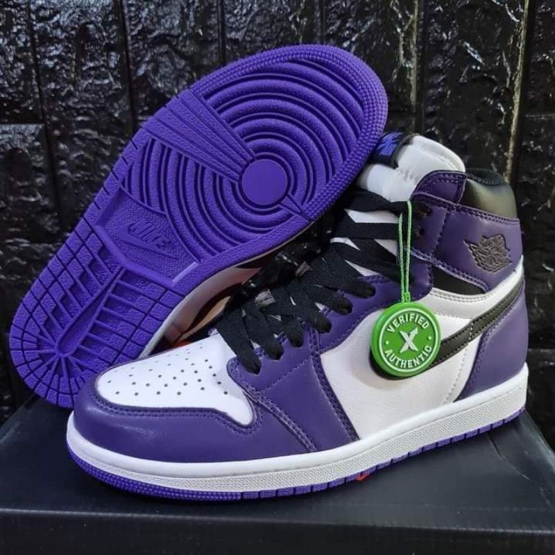 spot goods air jordan 1 Roxo De Quadra Alta 2.0 (Qualidade) | Shopee Brasil