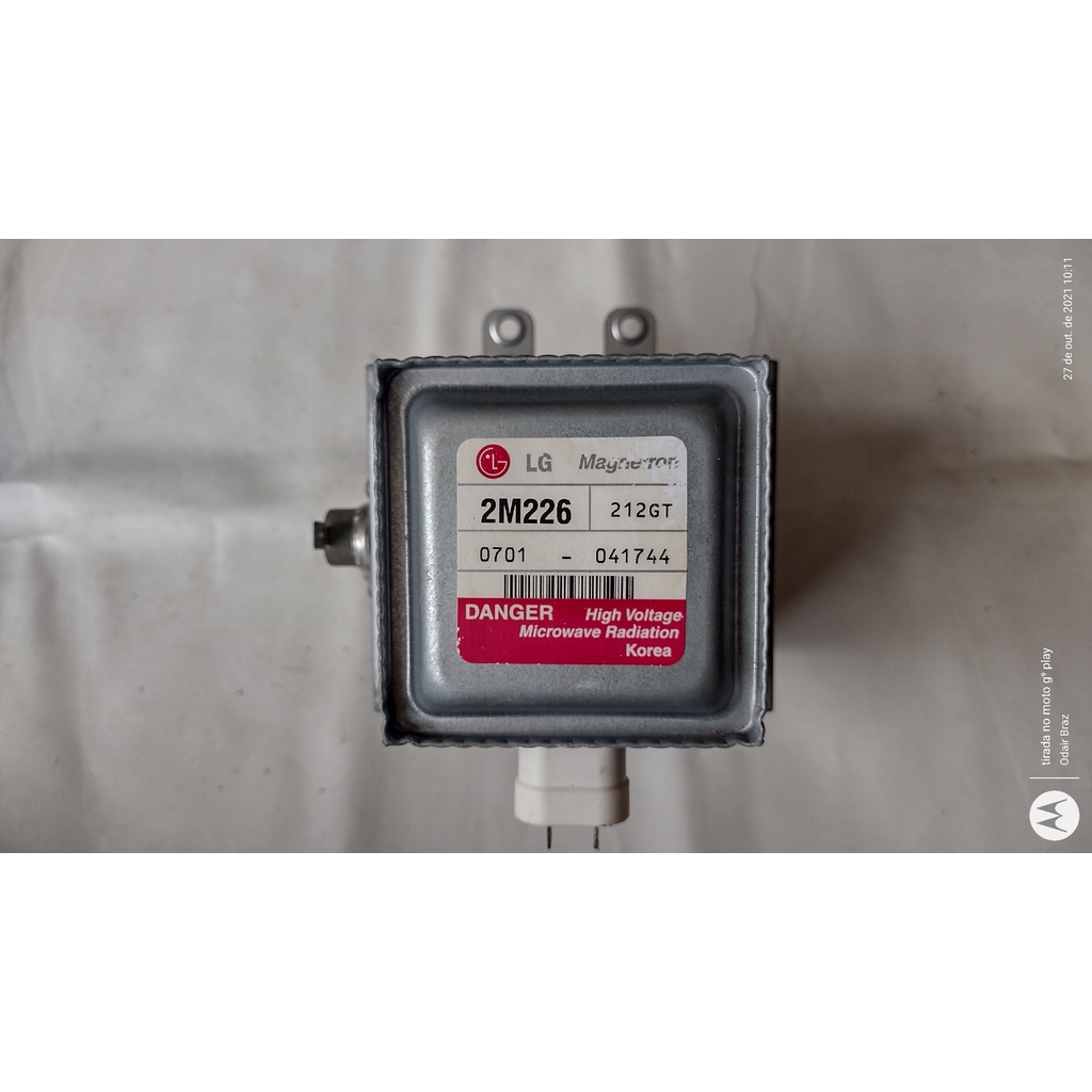 MAGNETRON LG 2M226 212GT ORIGINAL PARA MICROONDAS FUNCIONANDO OK ...