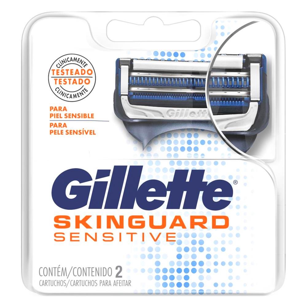 Refil Gillette Skinguard Sensitive Pele Sensível 2 Cartuchos | Shopee ...