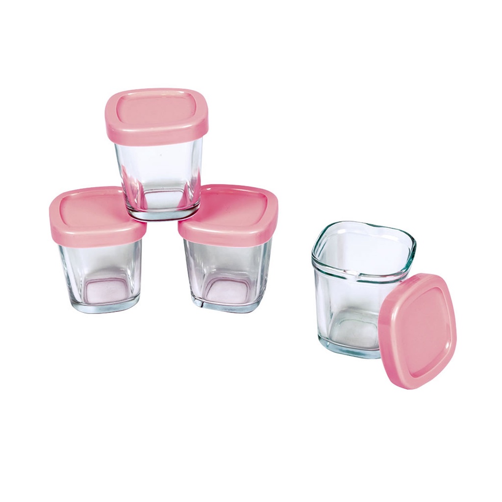 Kit 4 Potes Vidro Para Leite Materno Rosa Clingo | Shopee Brasil