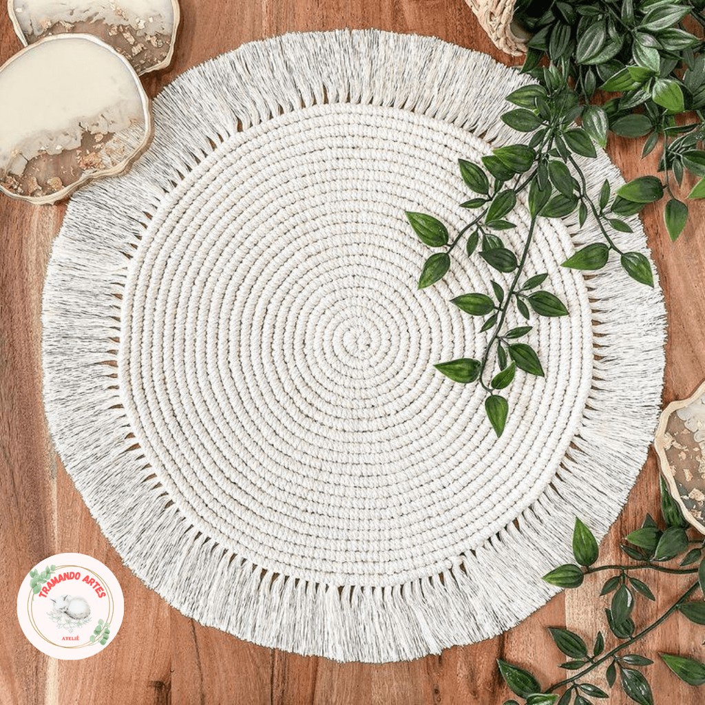 Sousplat/suplat/supla/soupla/souspla/suplá Em Macramê - Artesanal ...