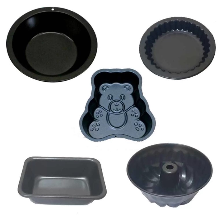 1 Mini Forma De Bolo Com Formatos Sortidos Em Aço Carbono | Shopee Brasil