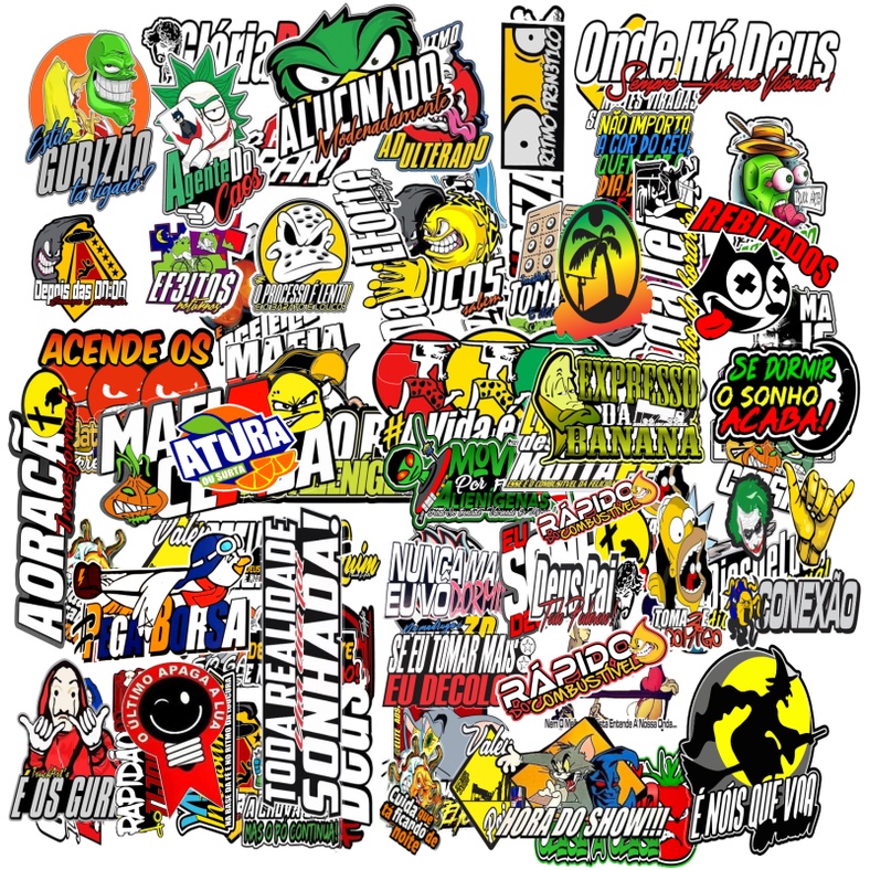 Kit 10 Cartelas P4 Adesivos Caminhão Atacado Moto Carro | Shopee Brasil