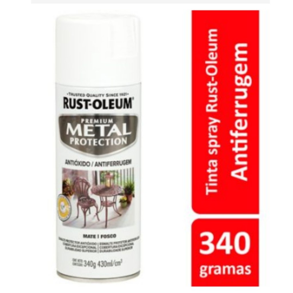 Spray Metal Protection Anticorrosivo Branco Fosco 340g Rust Oleum ...