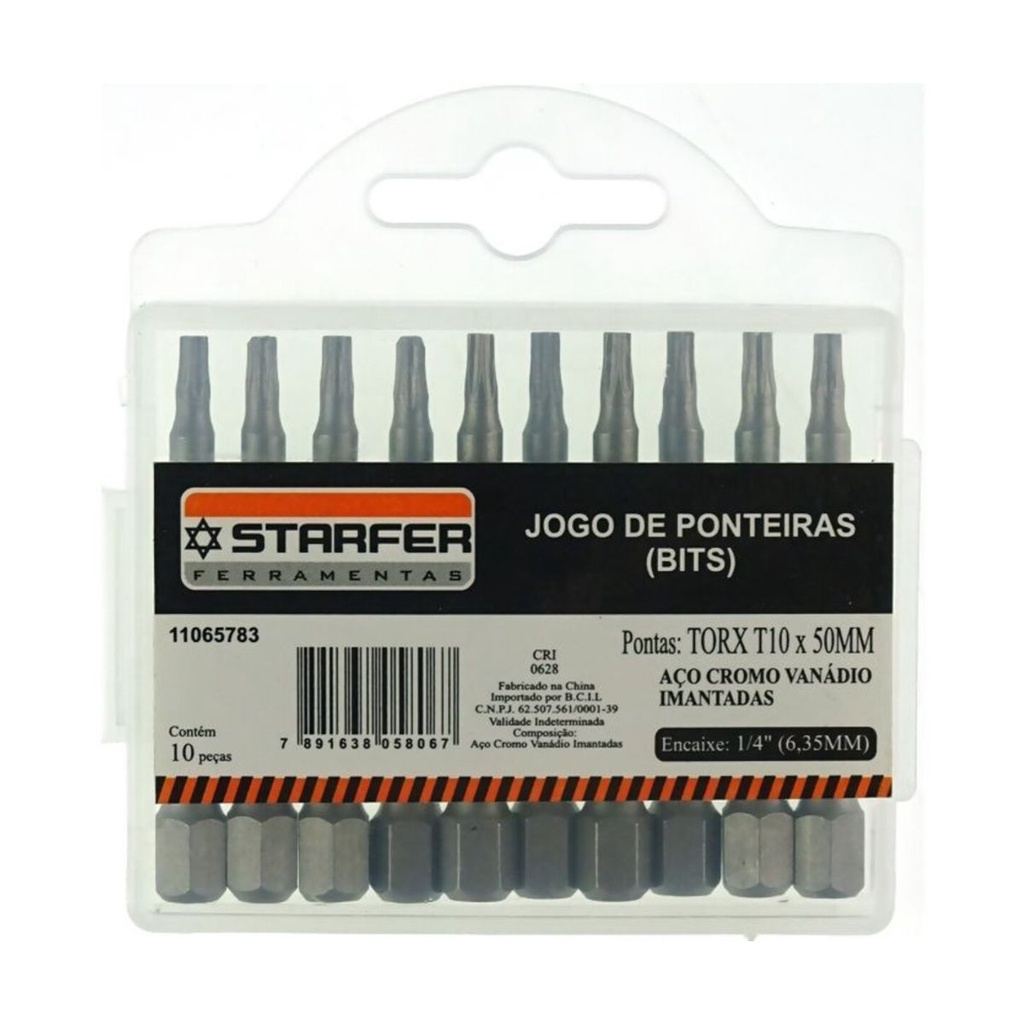 Jogo de Ponteira Torx Starfer T10 - T50mm | Shopee Brasil