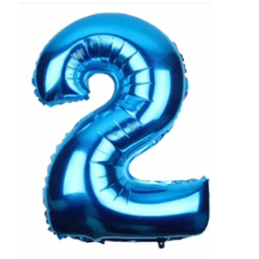 Balão Metalizado Número Numero Azul 70cm | Shopee Brasil