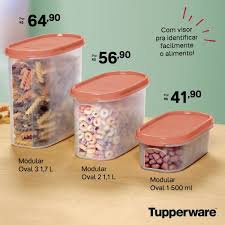 Kit Modular Oval Tupperware | Shopee Brasil