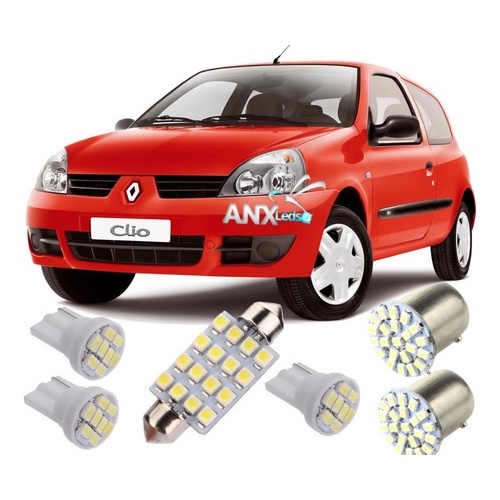 Kit Lampadas Led Renault Clio Hatch/sedan 1999 Até 2016 Top | Shopee Brasil
