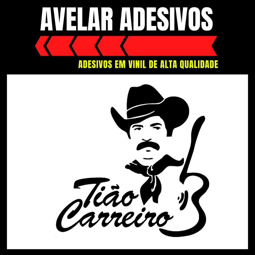 Adesivo Tião Carreiro Viola (14cmx14cm) | Shopee Brasil