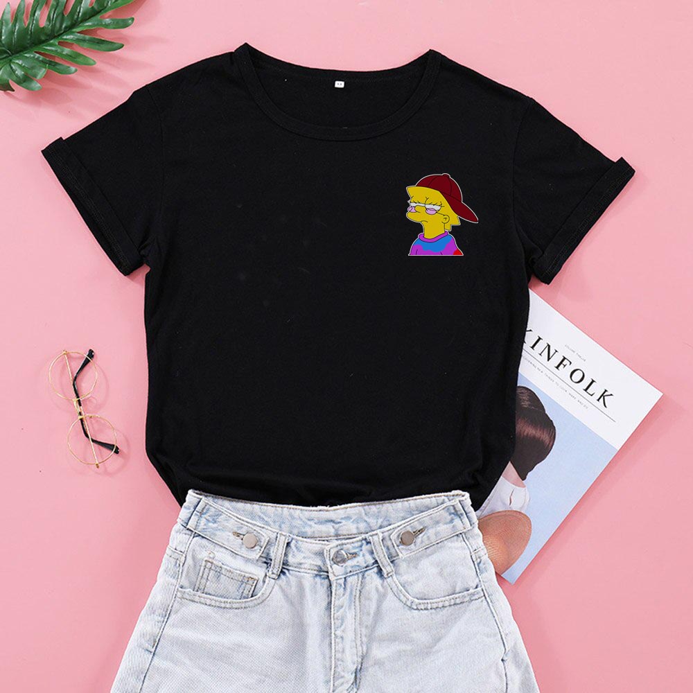 Camiseta Feminino Lisa Swag Simpson Tumblr Blogueira TikTok Blusinha T ...