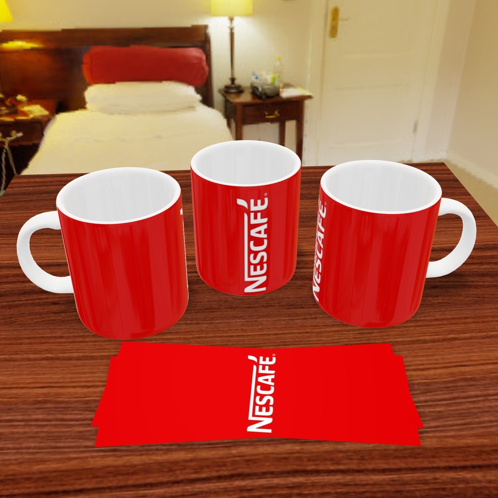 Kit 06 Canecas Xicaras Personalizadas Porcelana Nescafé | Shopee Brasil