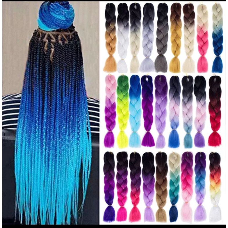 Jumbo colorido para box braids penteados para Twist Twist cabelo de ...