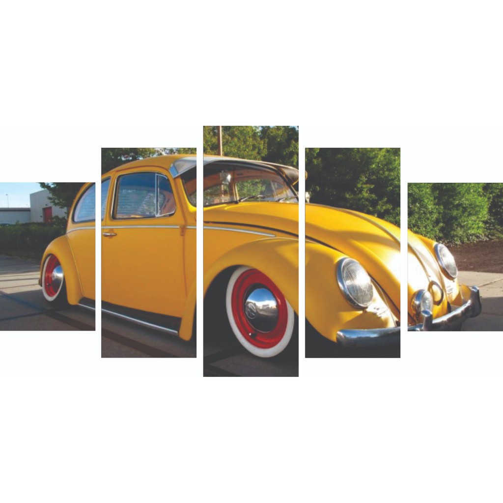 Quadro Decorativo Personalizado Fusca Amarelo | Shopee Brasil