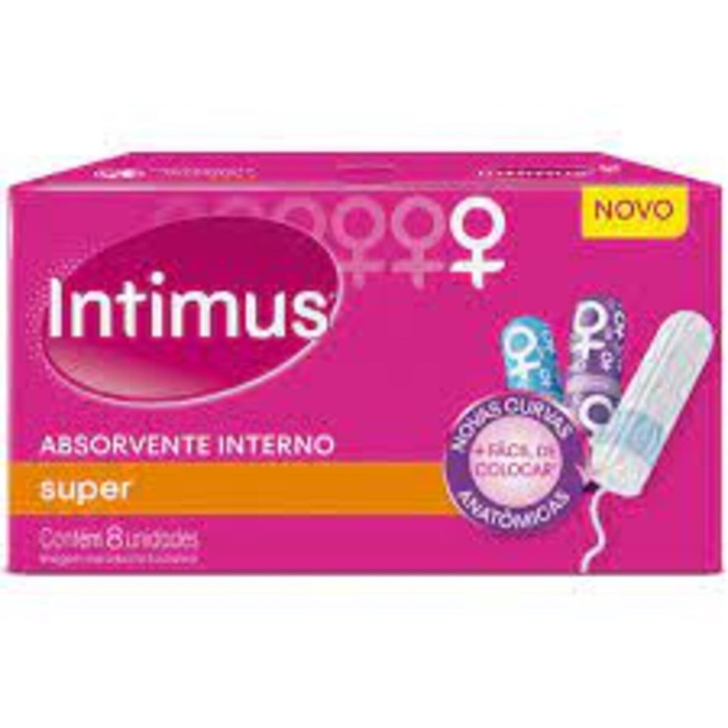 Absorvente Interno Intimus Super Com 8 Unidades | Shopee Brasil