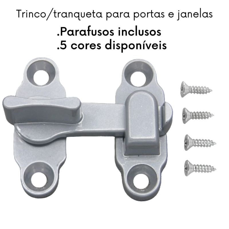 Fecho Trinco Elite Tranqueta Bico Virado Zamac para portas, janelas e ...