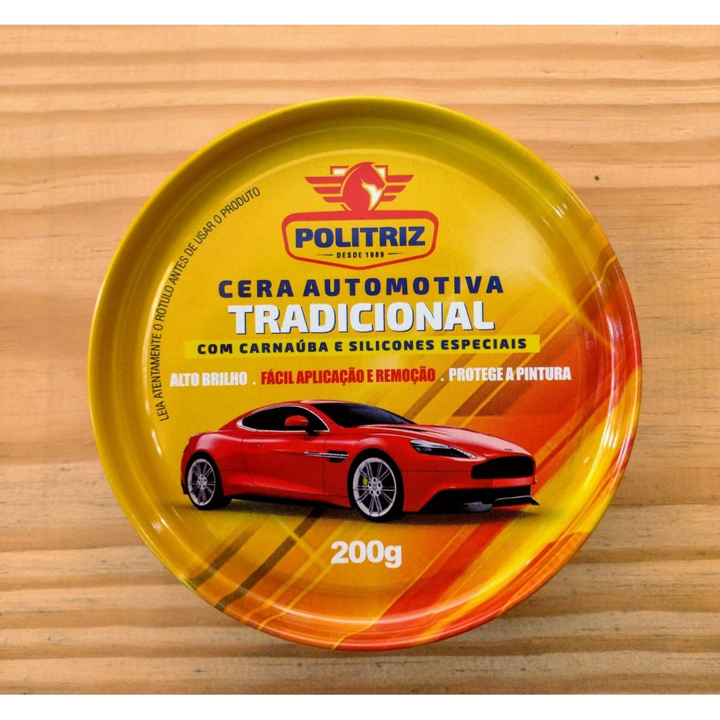 Cera Automotiva Tradicional 200g - Politriz | Shopee Brasil