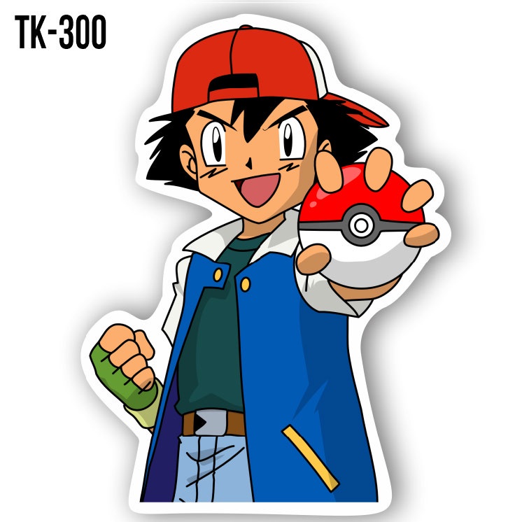 ADESIVO POKEMON - ASH STICKER 10X10CM | Shopee Brasil