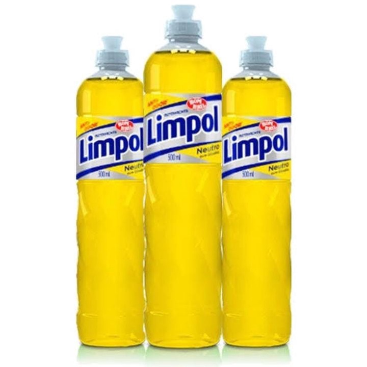Detergente Limpol 500ml - Kit 3 unidades | Shopee Brasil