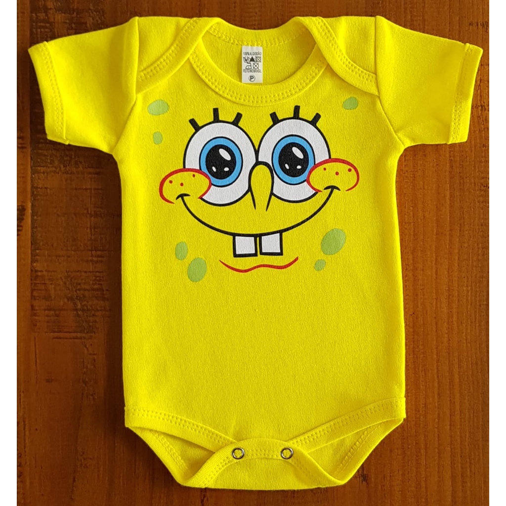 Body BOB ESPONJA-moda bebê-UNISEX | Shopee Brasil